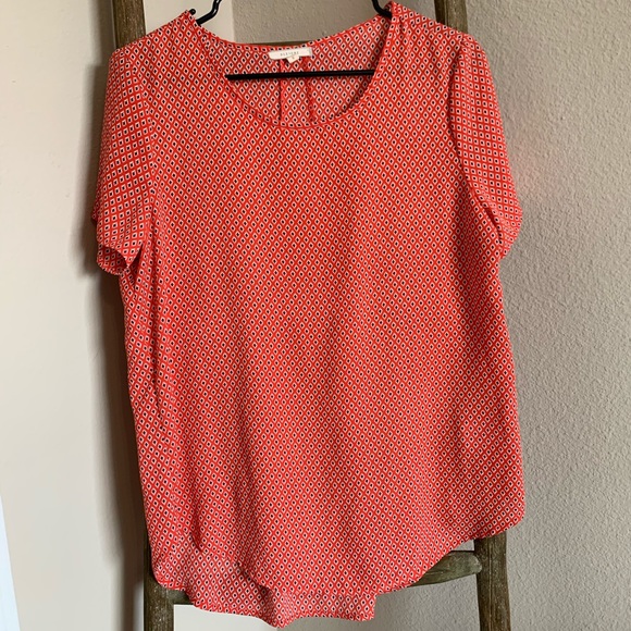 Anthropologie | Tops | Anthropologie Diamond Print Blouse | Poshmark